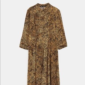 Zara | Dresses | Zara Snake Python Shirt Dress | Poshmark